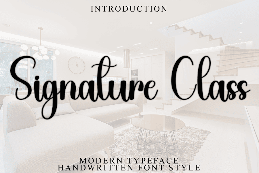 Signature Class Font · 1001 Fonts