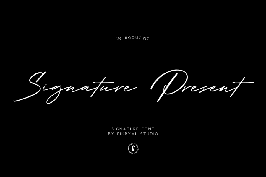 Signature Present Font · 1001 Fonts
