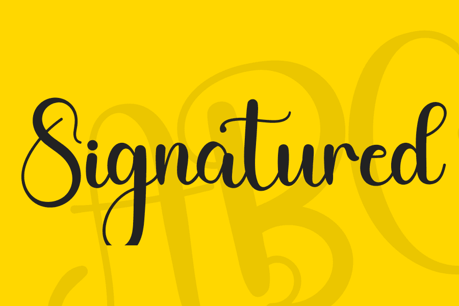 Signatured Font · 1001 Fonts