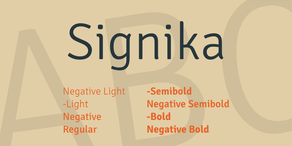 Signika Font Family · 1001 Fonts