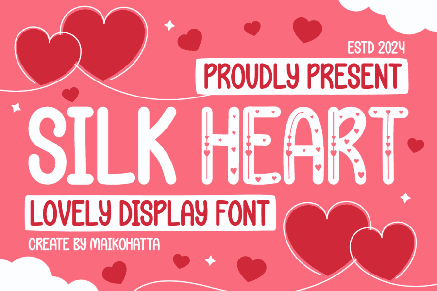 SILK HEART Font · 1001 Fonts