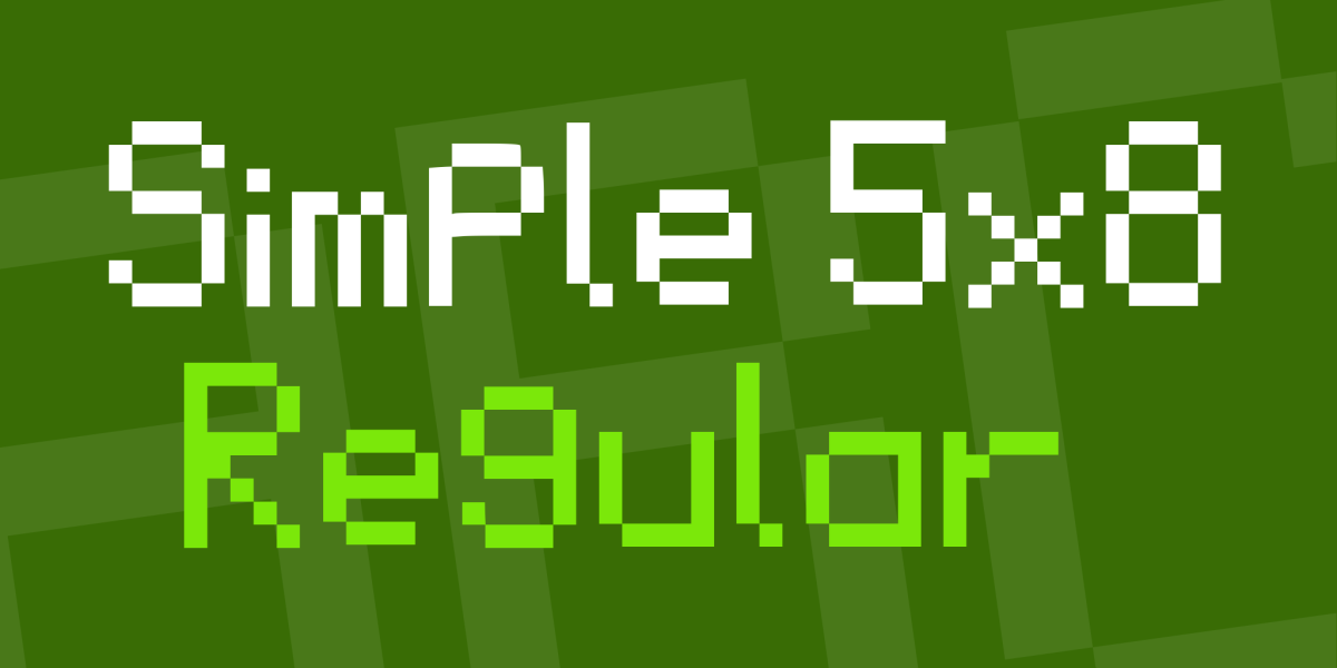 Simple 5x8 Font · 1001 Fonts