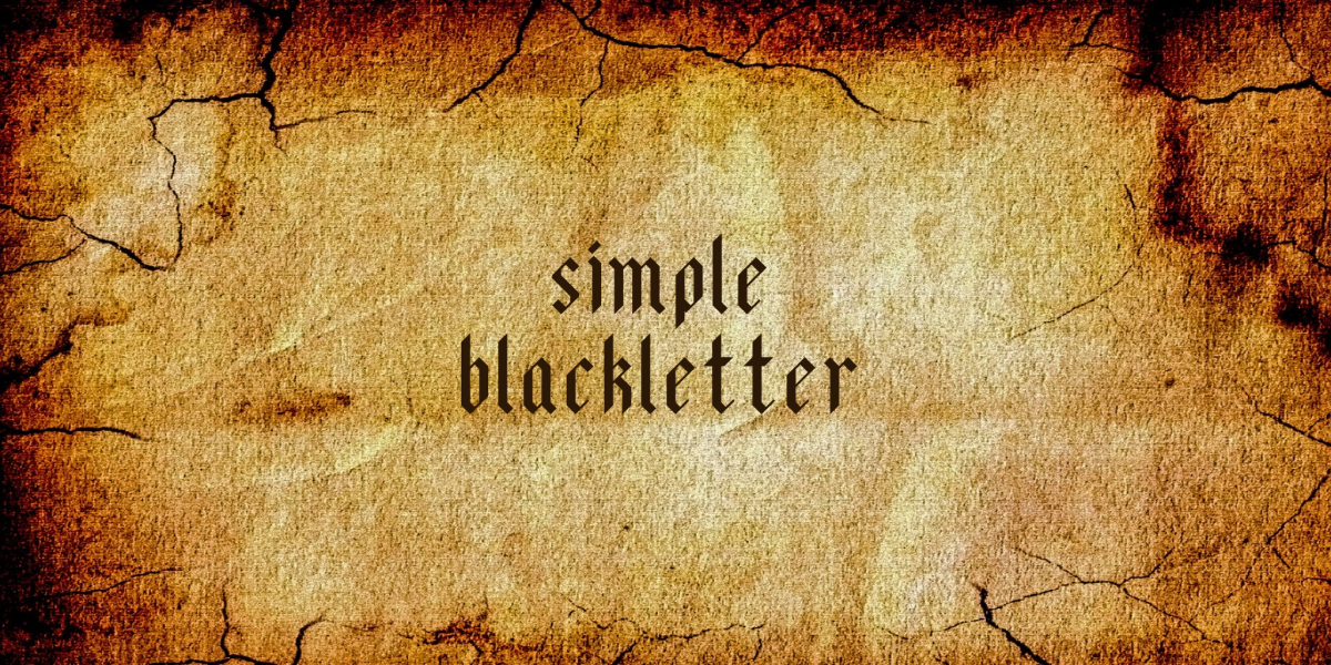 simple blackletter Font · 1001 Fonts