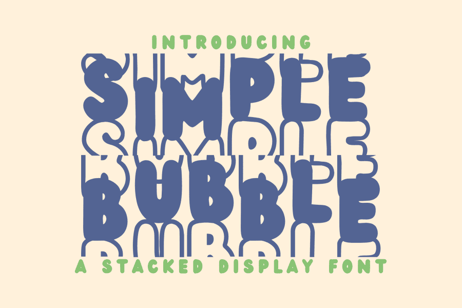Simple Bubble Stacked Font · 1001 Fonts