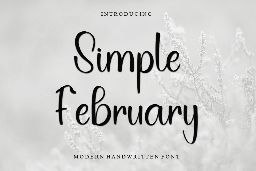Simple February Font · 1001 Fonts