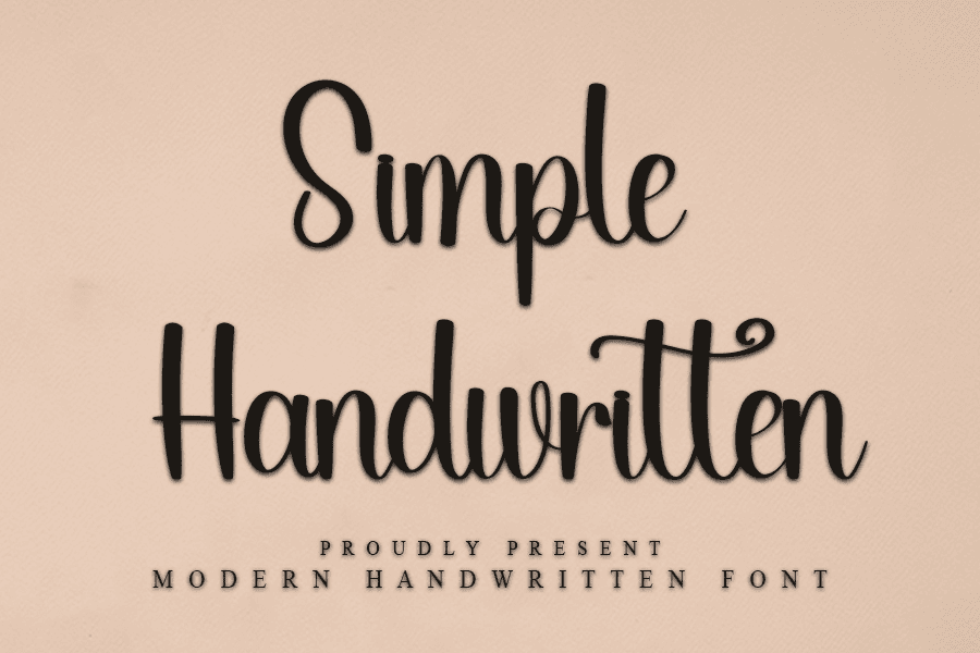 Simple Handwritten Font · 1001 Fonts