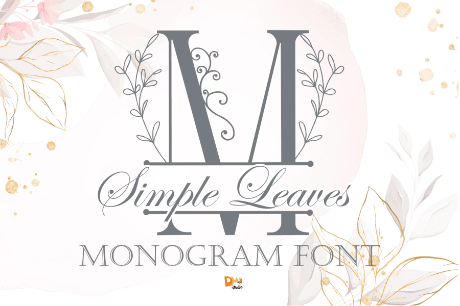 Simple Leaves Monogram Font · 1001 Fonts