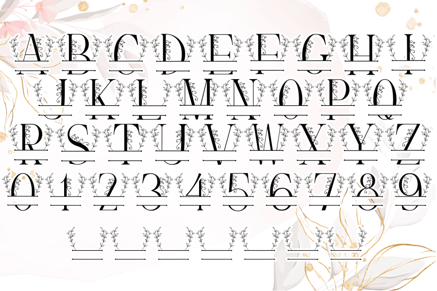 Simple Leaves Monogram Font · 1001 Fonts