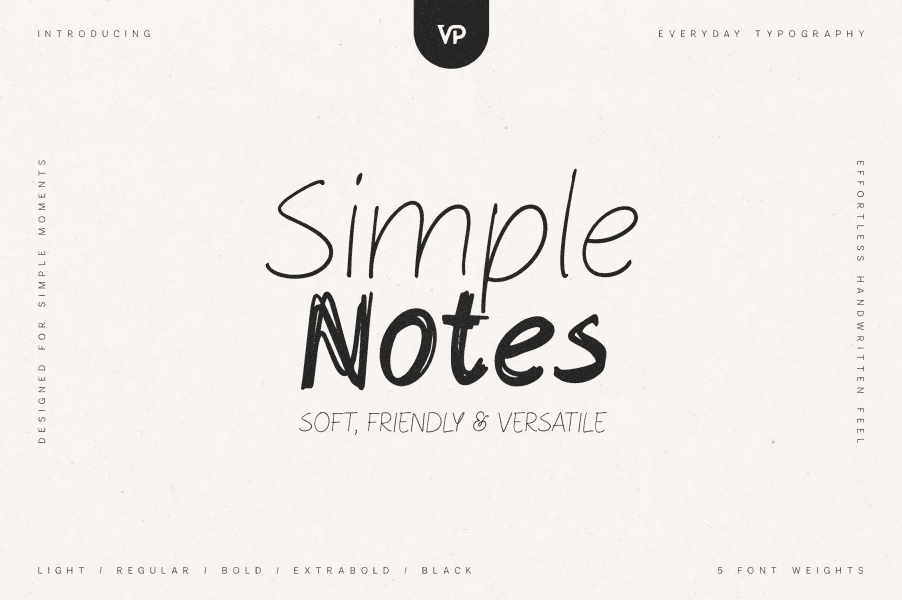 Simple Notes VP Font · 1001 Fonts