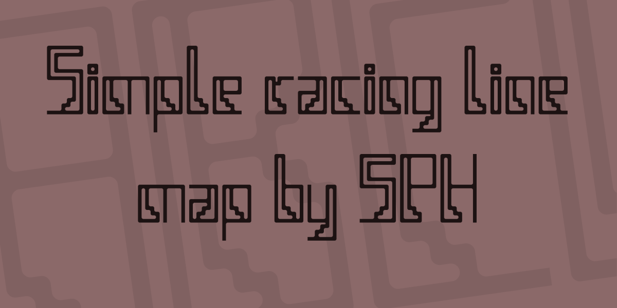 Simple racing line map by SPH Font · 1001 Fonts