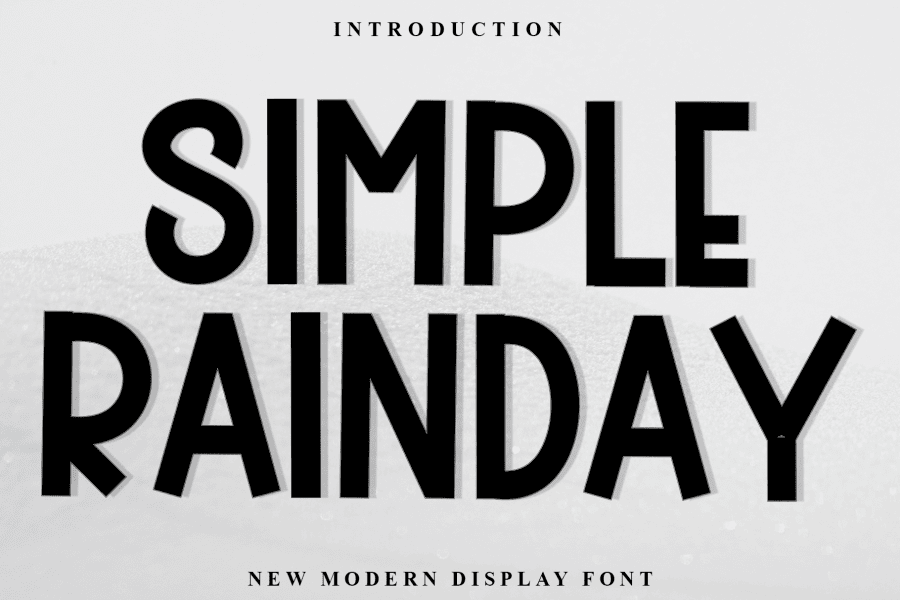 Simple Rainday Font 1001 Fonts