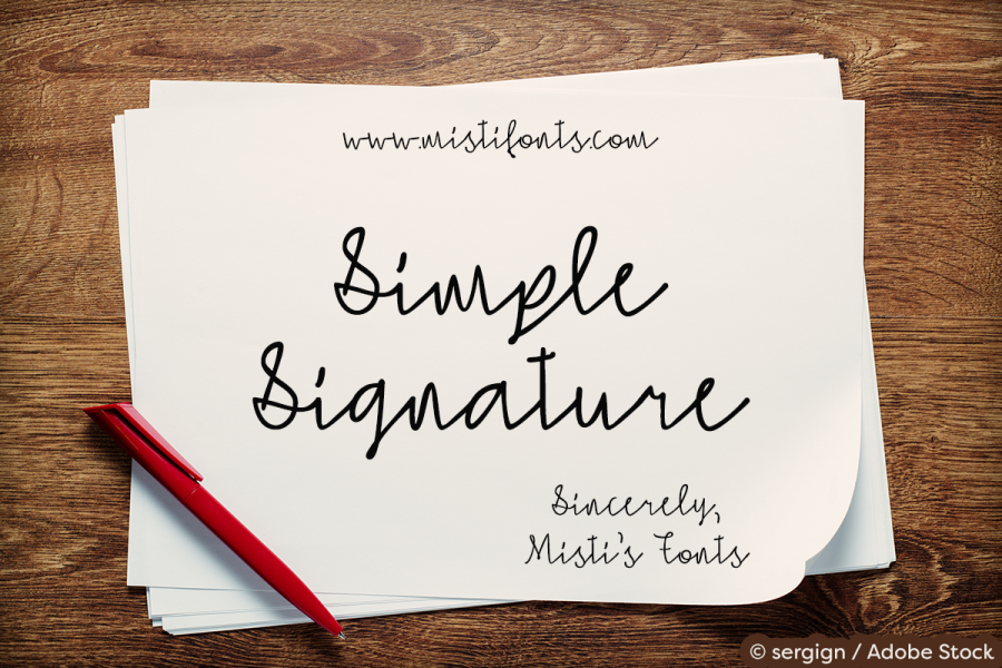 Simple Signature Font · 1001 Fonts