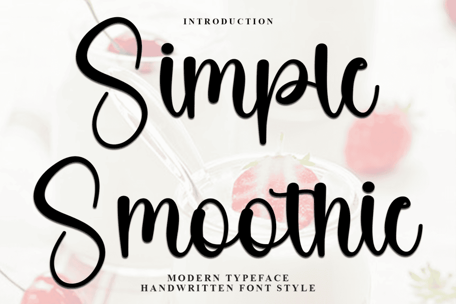 Simple Smoothie Font · 1001 Fonts