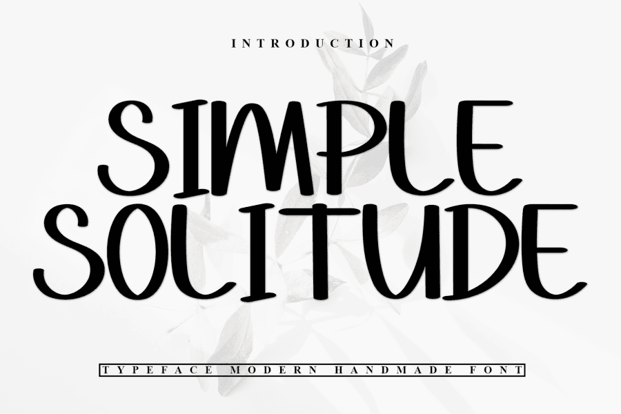 Simple Solitude Font · 1001 Fonts