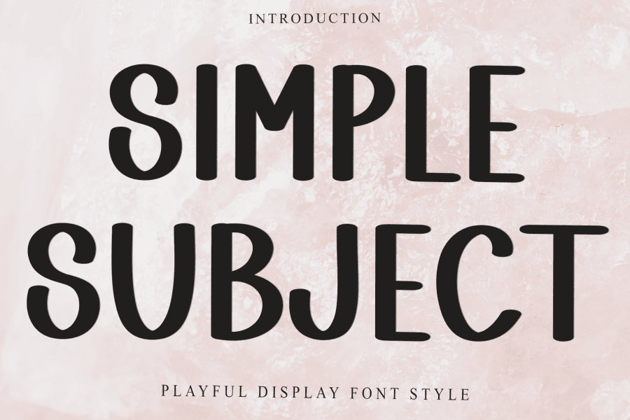 Simple Subject Font · 1001 Fonts