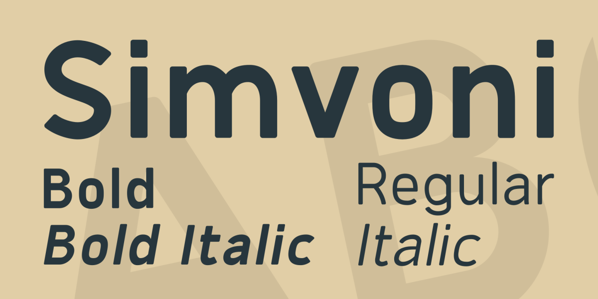 Simvoni Font Family · 1001 Fonts