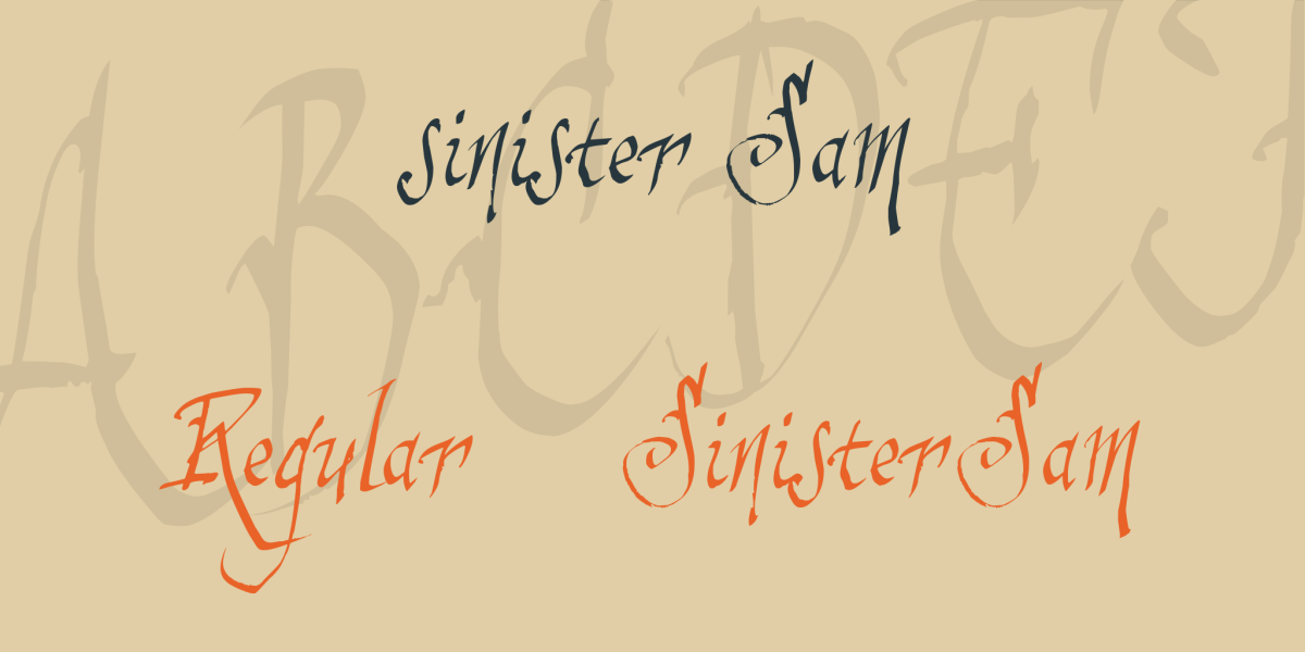 sinister Sam Font Family · 1001 Fonts