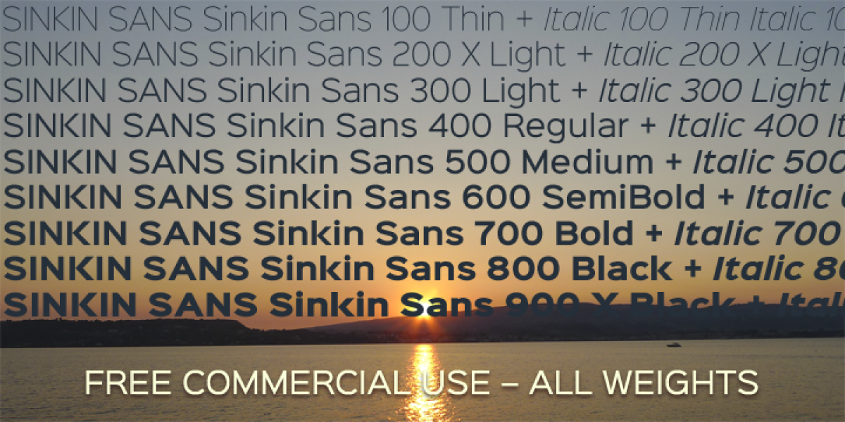 Sinkin Sans Font Family · 1001 Fonts