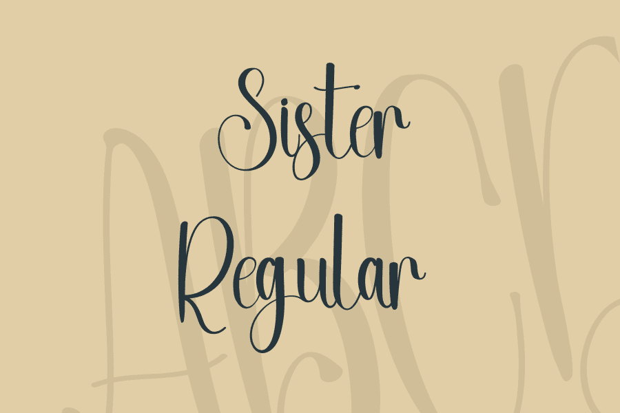 Sister Font · 1001 Fonts