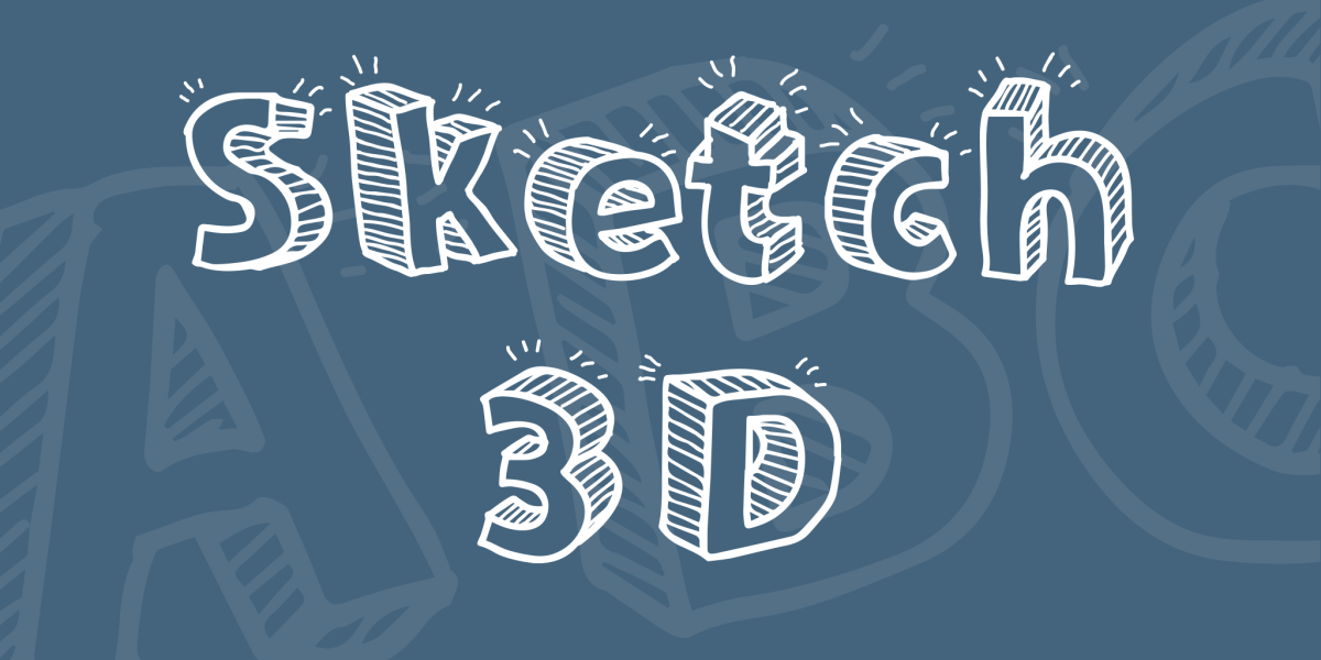 Sketch 3D Font · 1001 Fonts