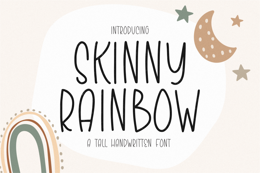 Skinny Rainbow Font · 1001 Fonts
