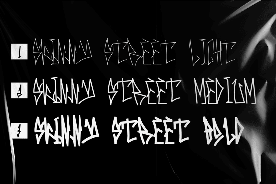 Skinny Street Font Family · 1001 Fonts