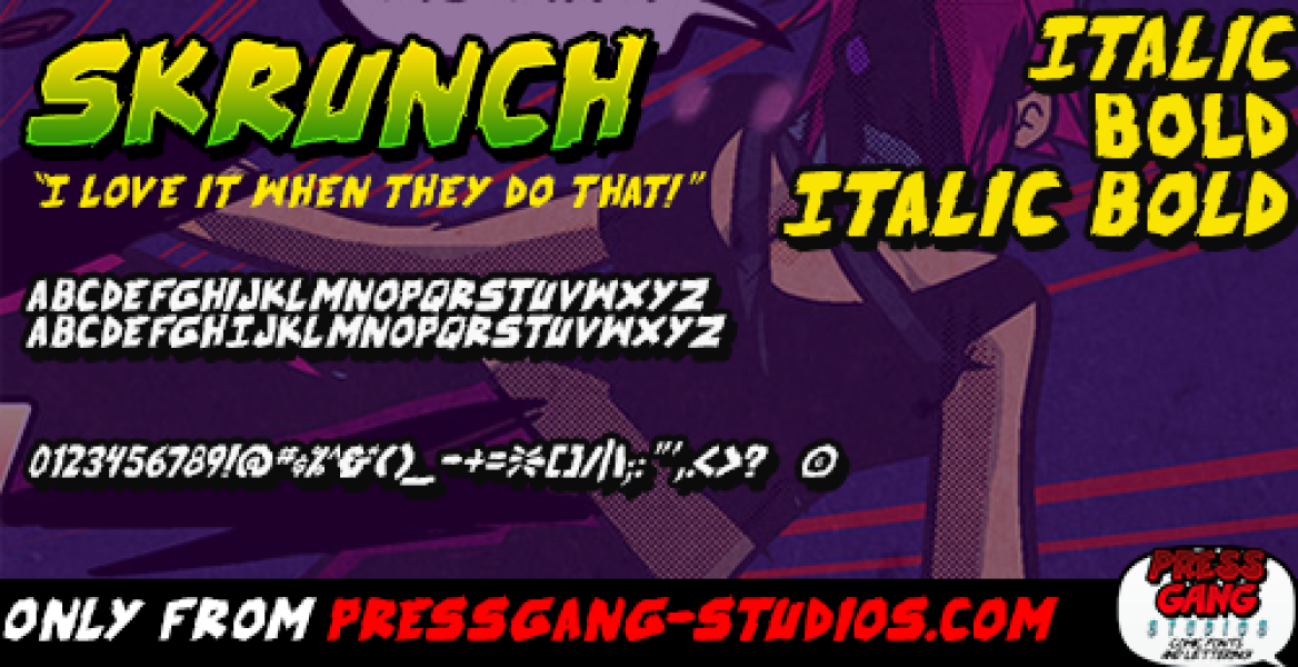 skrunch Font Family · 1001 Fonts