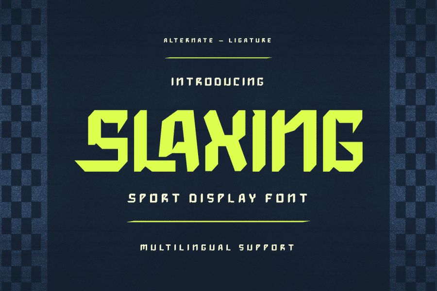 SLAXING Trial Font · 1001 Fonts
