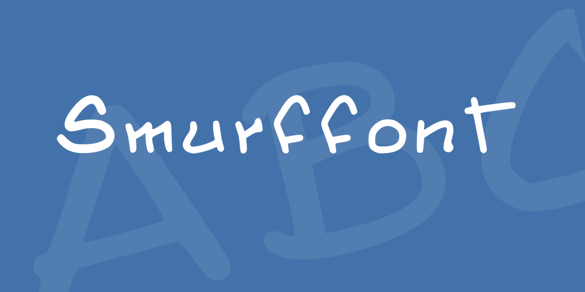 Smurffont Font · 1001 Fonts