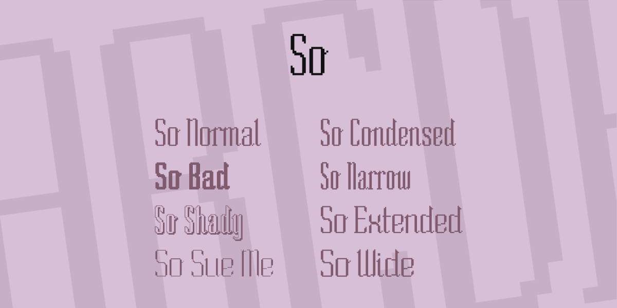 So Font Family · 1001 Fonts