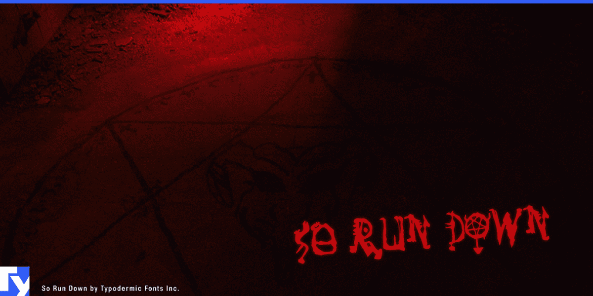 So Run Down Font · 1001 Fonts