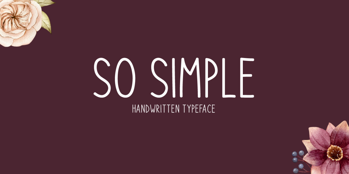 So Simple Font · 1001 Fonts