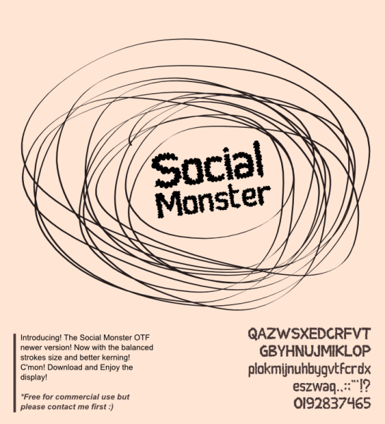 Social Monster Font · 1001 Fonts