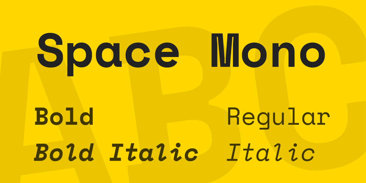 Space Mono Font Family · 1001 Fonts
