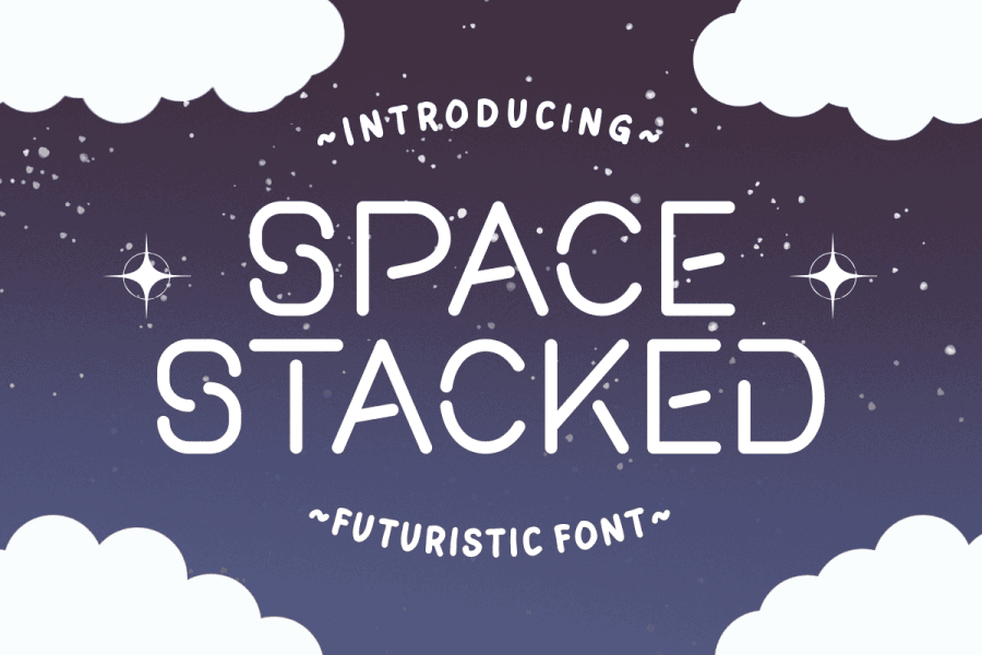Space Stacked Font · 1001 Fonts