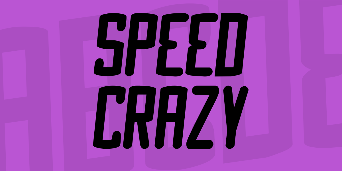 Speed Crazy Font · 1001 Fonts