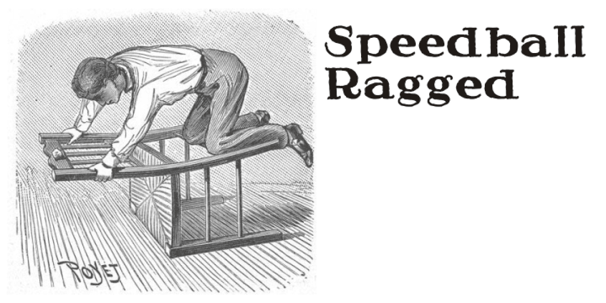 Speedball Ragged Font · 1001 Fonts