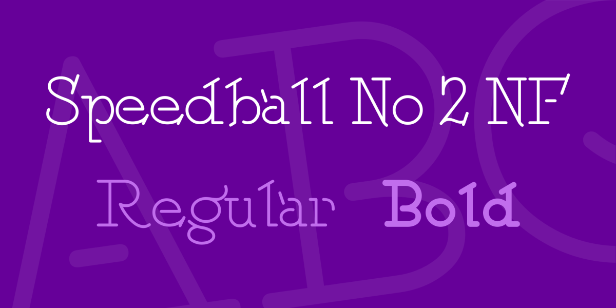 Speedball No 2 NF Font Family · 1001 Fonts