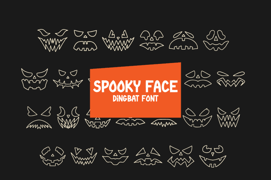 Spooky Face Font · 1001 Fonts