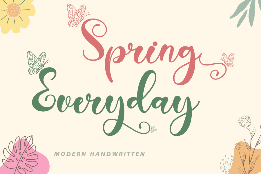 Spring Everyday Font · 1001 Fonts