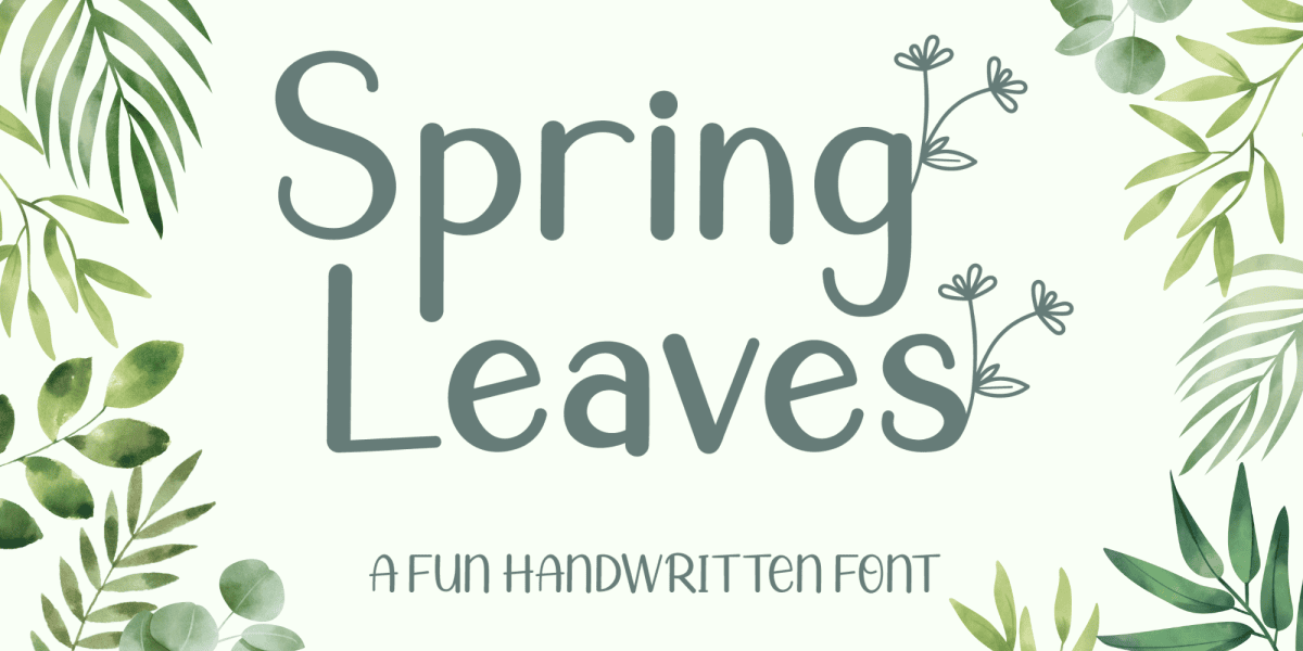 Spring Leaves Font · 1001 Fonts