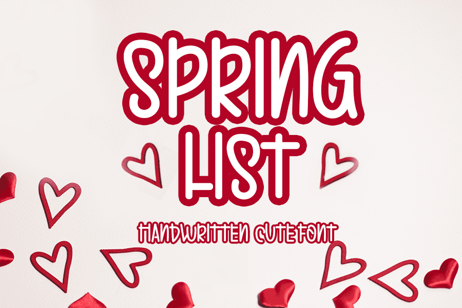SPRING LIST Font · 1001 Fonts