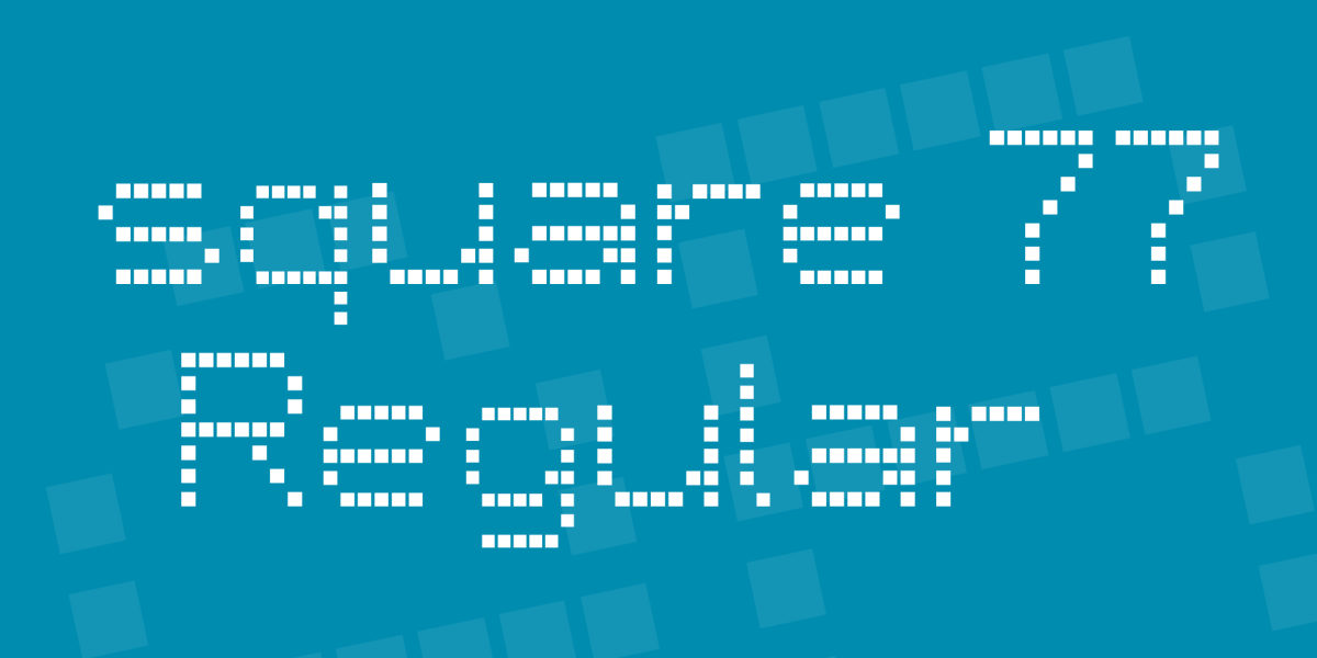 square 77 Font · 1001 Fonts