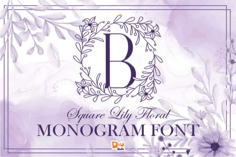 1 Free Botanical Monogram Font · 1001 Fonts
