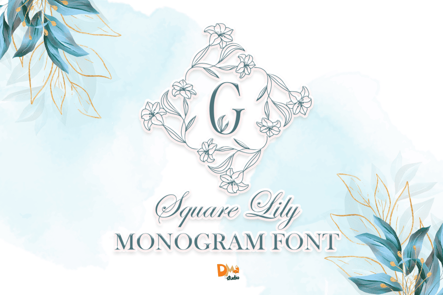 Square Lily Monogram Font · 1001 Fonts