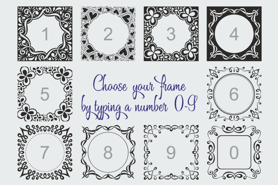 Square Monogram Frames Font · 1001 Fonts