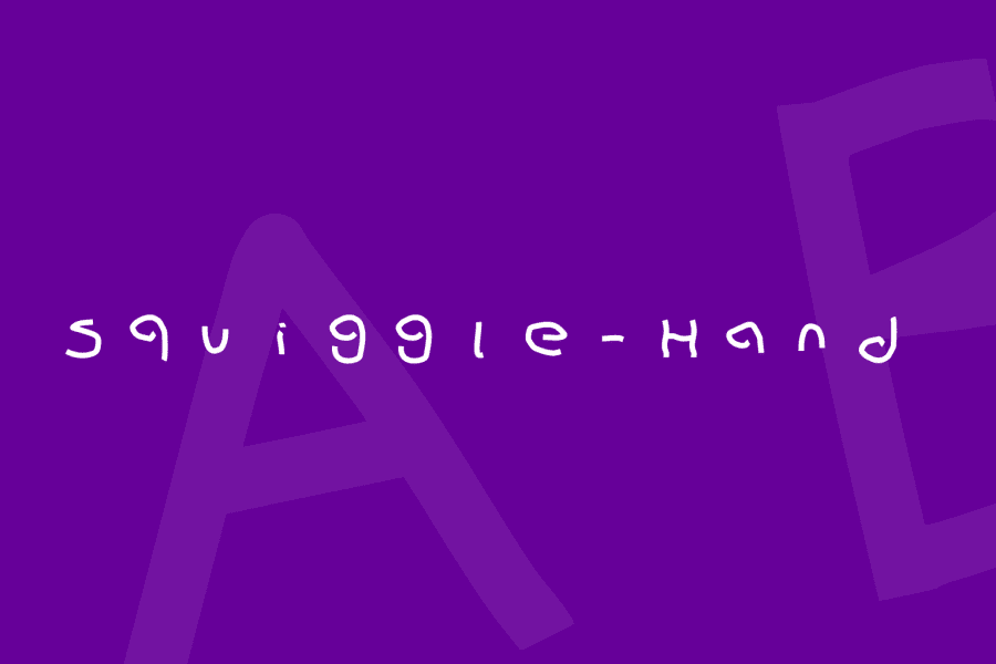 Squiggle-Hand Font · 1001 Fonts