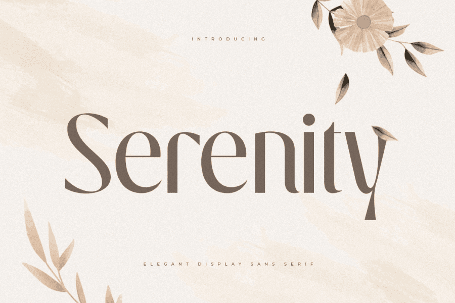 serenity light font