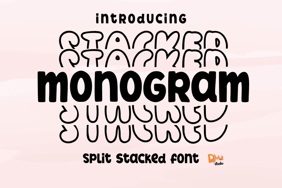 Stacked Monogram Font Font · 1001 Fonts