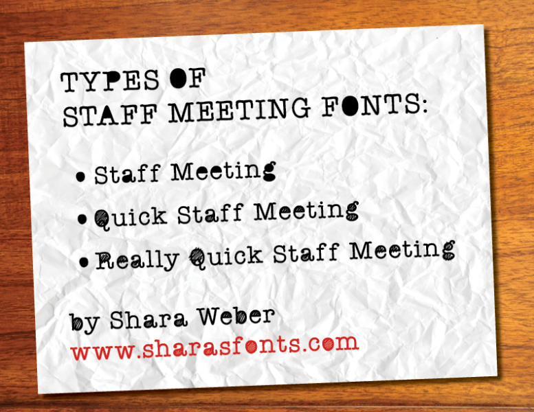StaffMeeting Font Family · 1001 Fonts